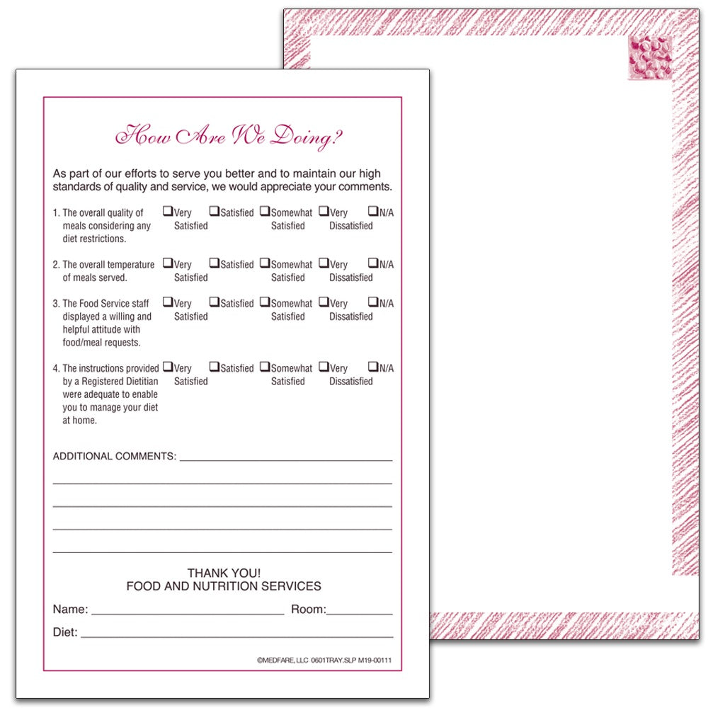 Market Medley Tray Slips 5.5" x 8.5" - Pack of 500 – MedFare