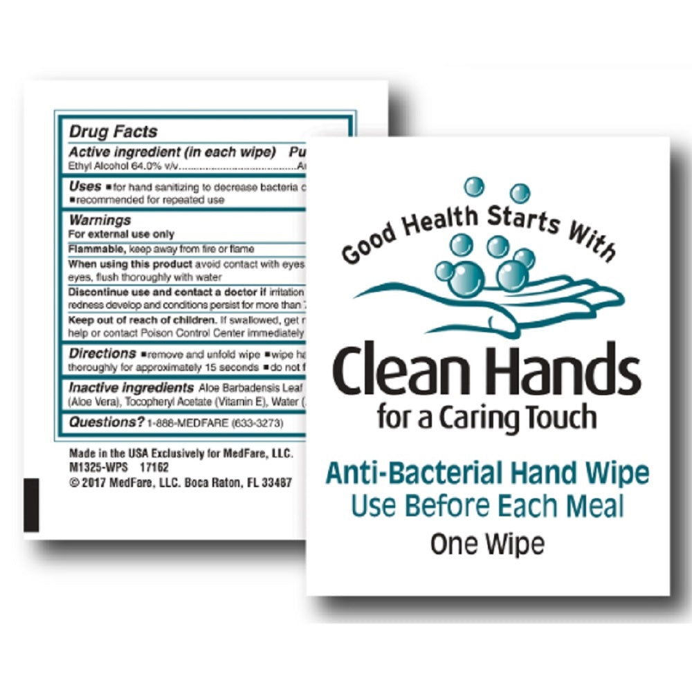 Clean Hands 67% Anti-Bacterial Patient Hand Wipes - Case of 2000 – MedFare
