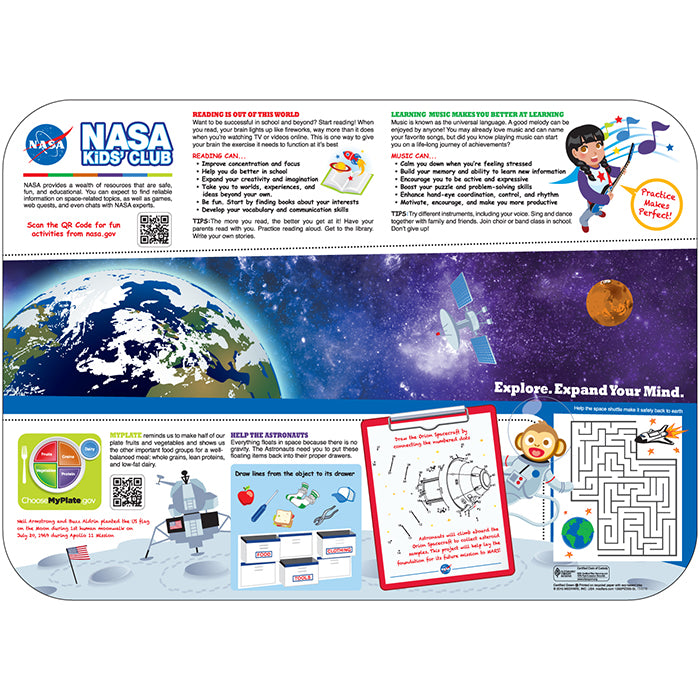 Pediatric Space/Learning 14" X 19" Interactive Traycovers - Case of 10 ...